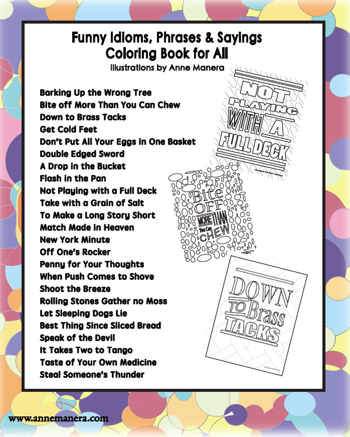 Get Cold Feet Funny Idioms, Phrases & Sayings A Coloring Book