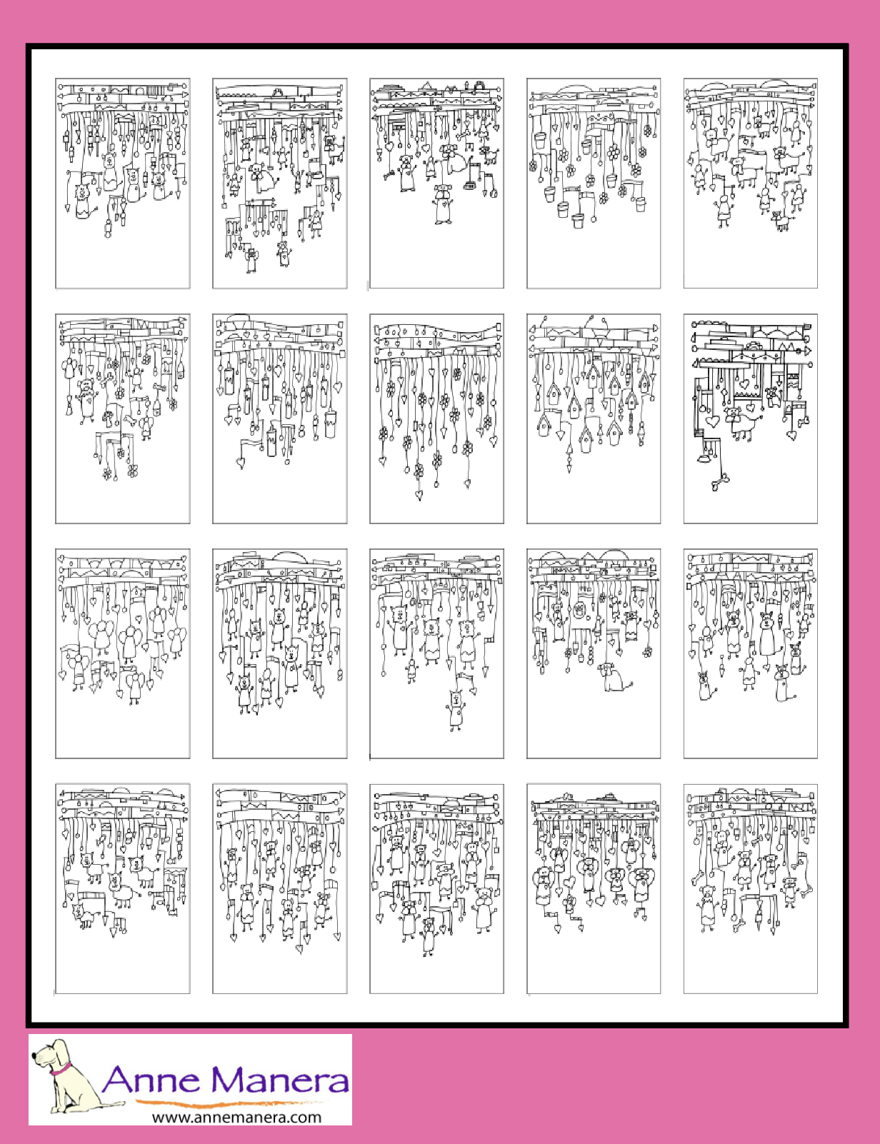 Dangles Coloring Book for All illustrated by Anne Manera